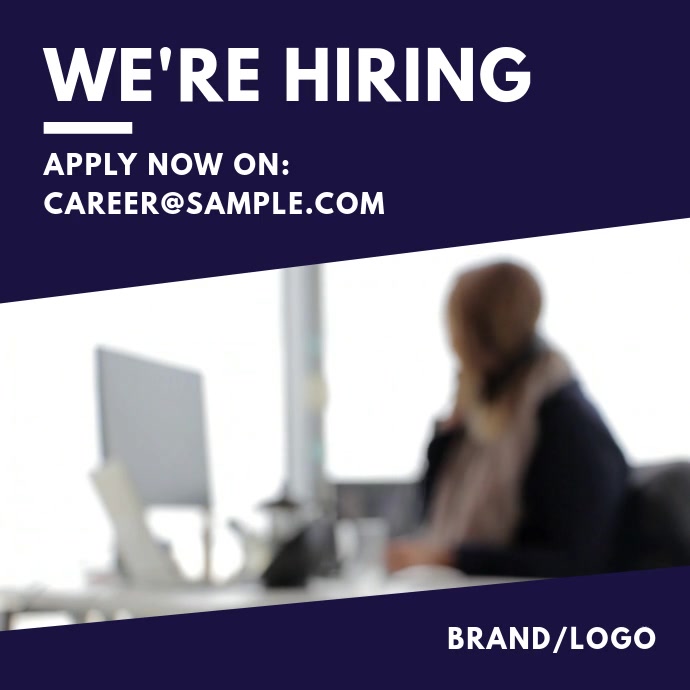 We're Hiring Animated Post Template | PosterMyWall