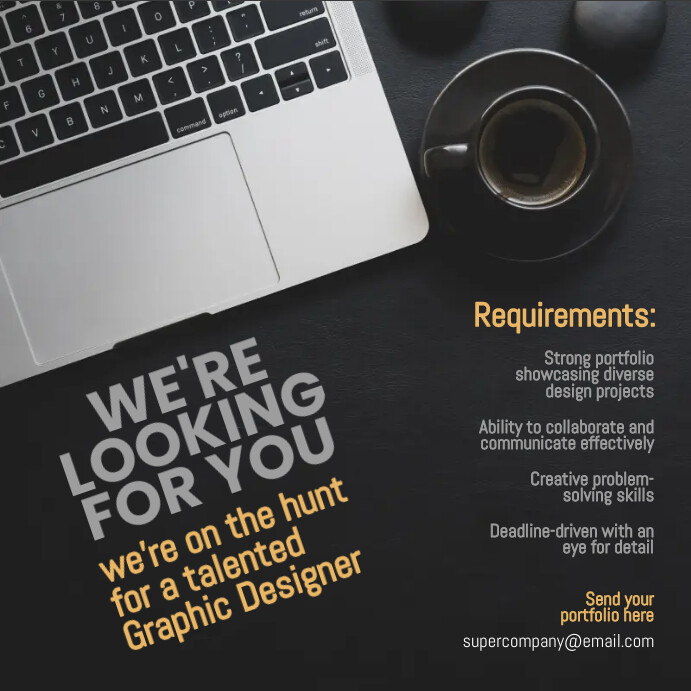 We're Hiring Announcement Template | PosterMyWall