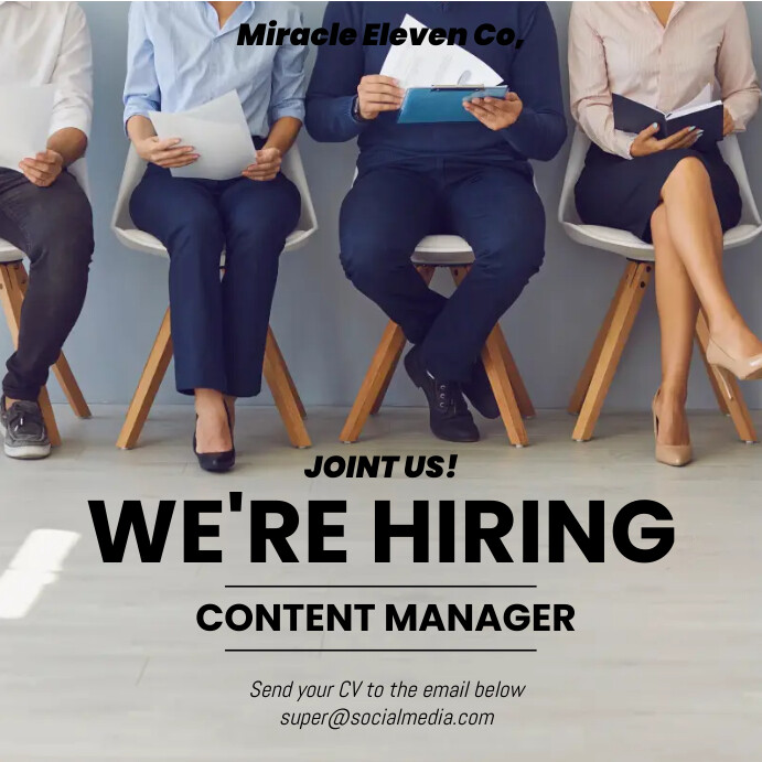 We're Hiring Announcement Template | PosterMyWall