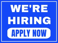 We're Hiring Yard Sign Template | PosterMyWall