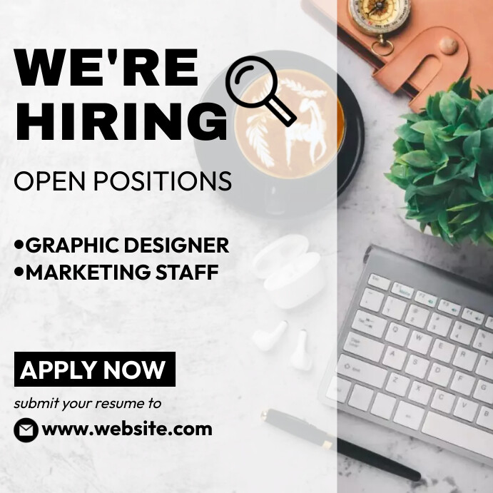 We're Hiring Template | PosterMyWall