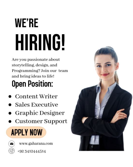 We're hiring Template | PosterMyWall