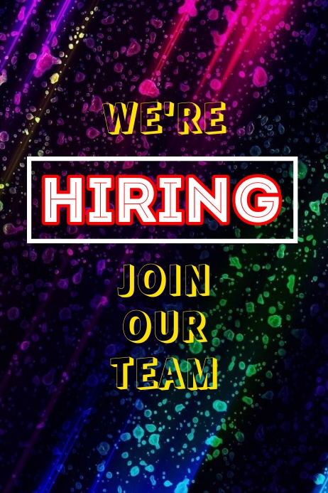WE'RE HIRING Template | PosterMyWall