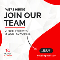 hiring minimal template design join our team | PosterMyWall