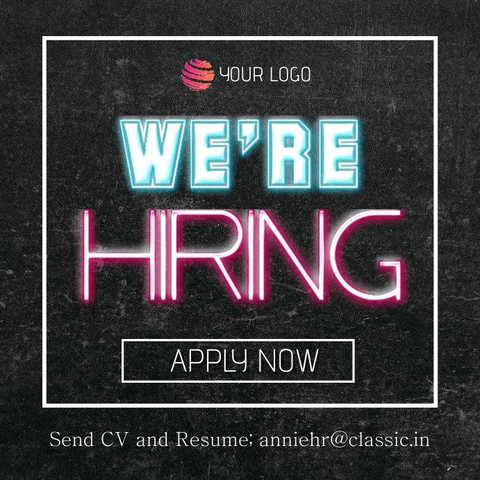 We're Hiring template | PosterMyWall