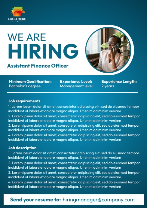 Plantilla de We're hiring template | PosterMyWall