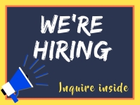 Now Hiring Template | PosterMyWall