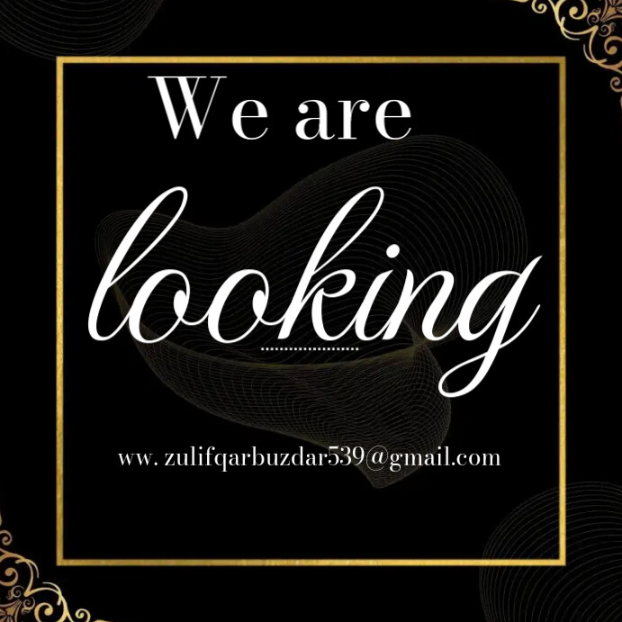 Plantilla de We're looking | PosterMyWall