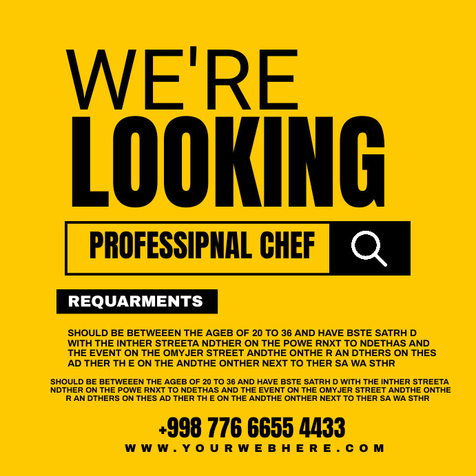 Copy of we're looking for | PosterMyWall