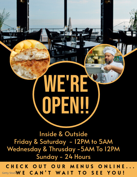 WE'RE OPEN!! Template | PosterMyWall