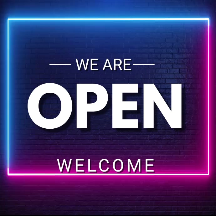 Copy of we're open, yard sign | PosterMyWall
