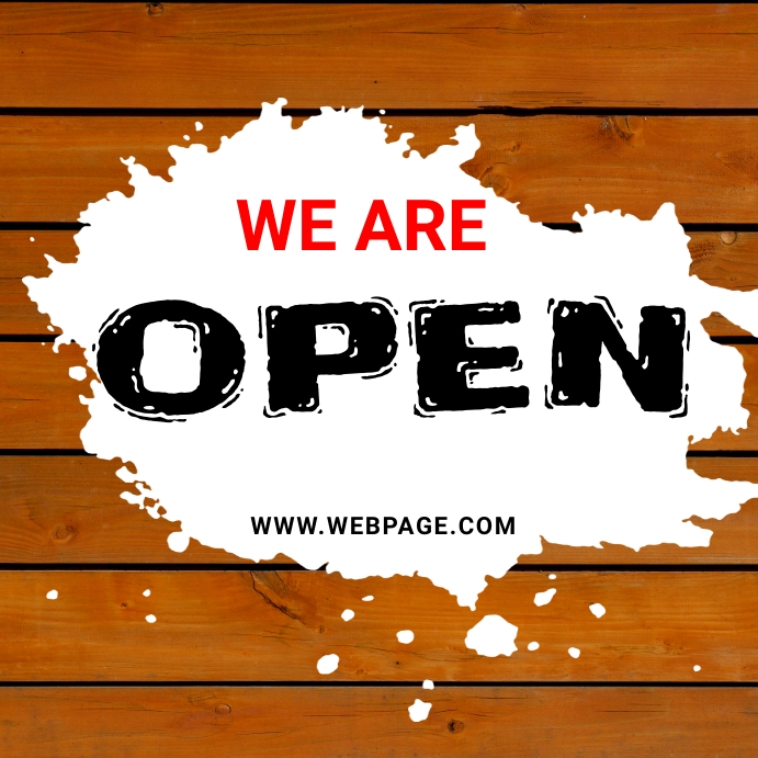 we're open, yard sign Template | PosterMyWall