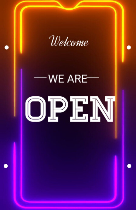 Copy of we're open, yard sign | PosterMyWall