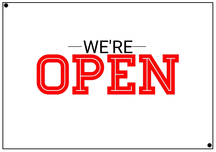 we're open, yard sign Template | PosterMyWall