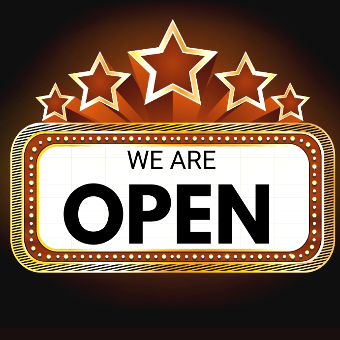 Copy of we're open, yard sign | PosterMyWall