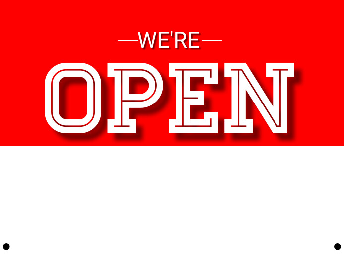 we're open, yard sign Template | PosterMyWall