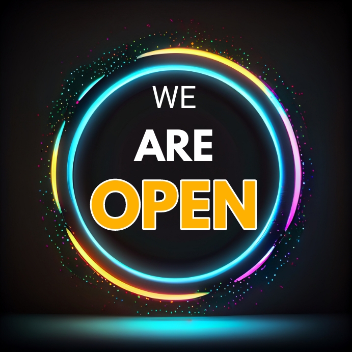 Copy of we're open, yard sign | PosterMyWall