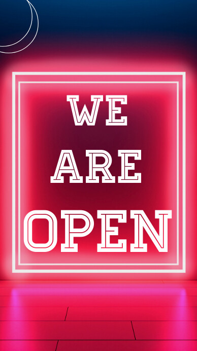 Copy of we're open, yard sign | PosterMyWall