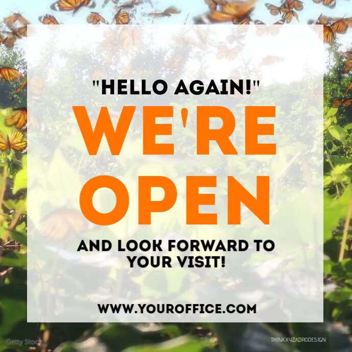 Copy of we're Open aigain Flyer Poster Advert Promo | PosterMyWall