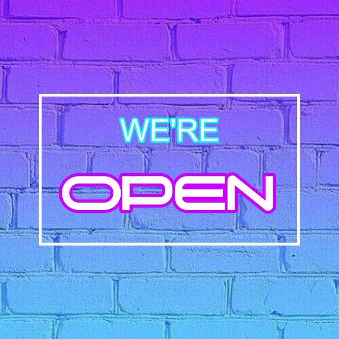 we're open Template | PosterMyWall