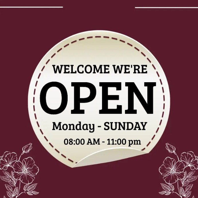 we're open Template | PosterMyWall