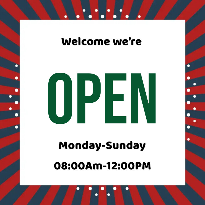 Plantilla de We're open | PosterMyWall