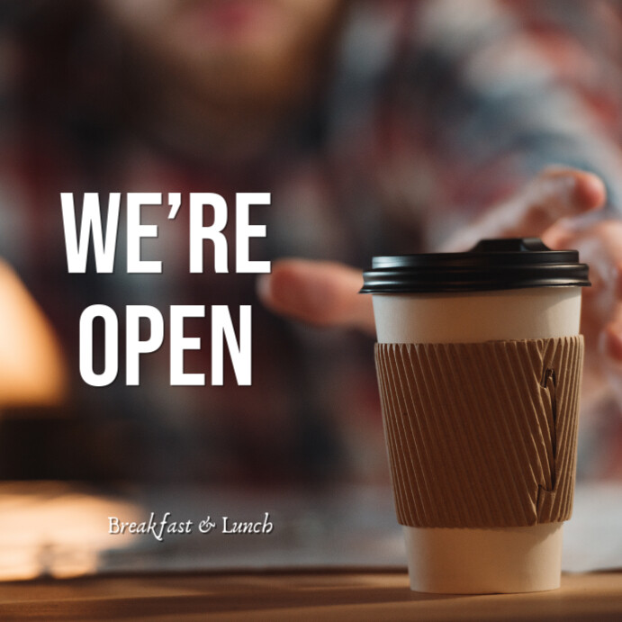 We're Open Template | PosterMyWall