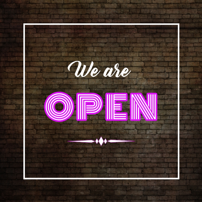 we're open Template | PosterMyWall
