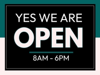 Yes we are open store yard sign Template | PosterMyWall