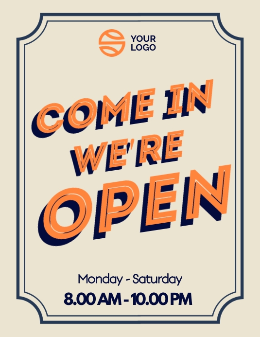 Copy of We're Open Flyer | PosterMyWall