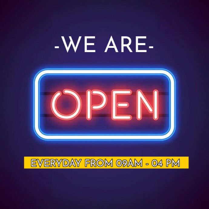 we're open posters Template | PosterMyWall