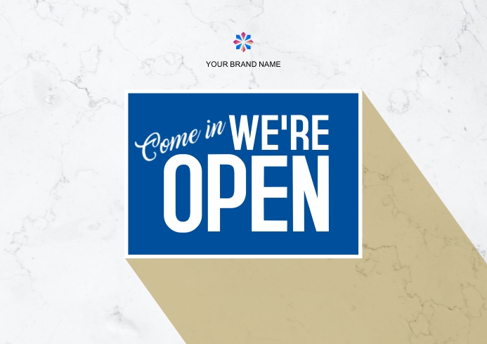 we're open small business flyer Template | PosterMyWall