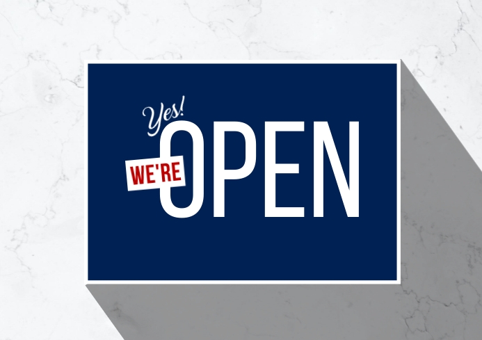 we're open small business flyer Template | PosterMyWall