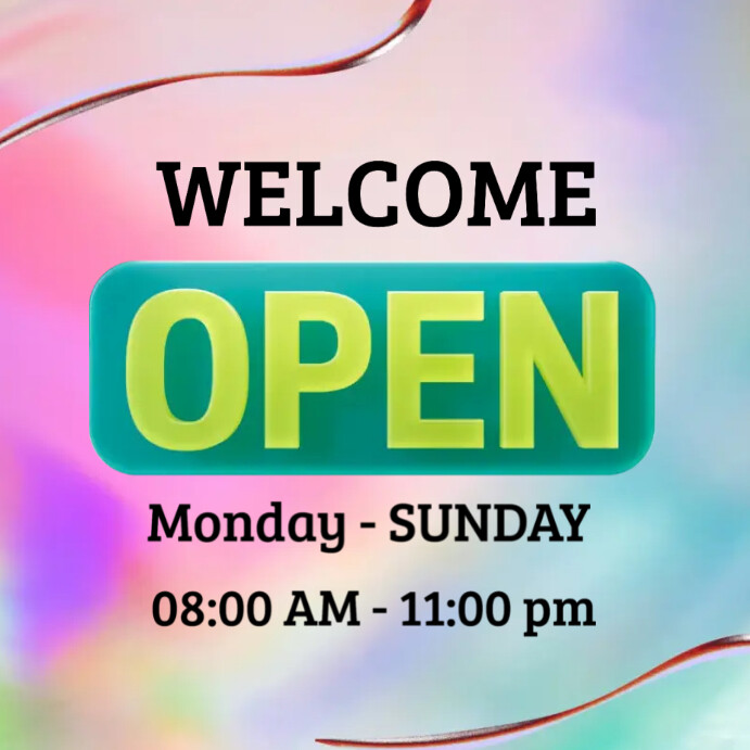 we're open templates | PosterMyWall