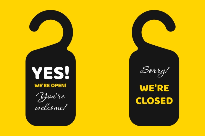 We're open/we're closed Template | PosterMyWall