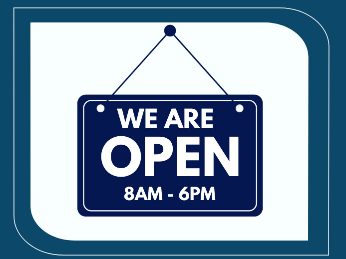 We're Open Yard Sign Template | PosterMyWall