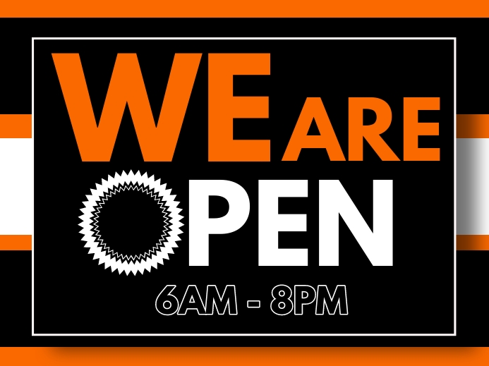 We're Open Yard Sign Template | PosterMyWall