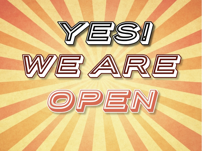 We're Open Yard Sign Template | PosterMyWall