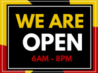 We're Open Yard Sign Template | PosterMyWall