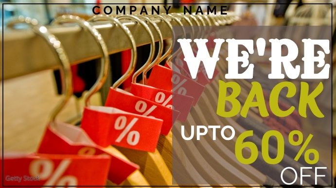 we are back 60% off reopening template | PosterMyWall