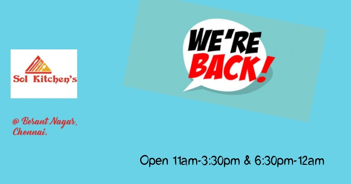 We are Back Template | PosterMyWall