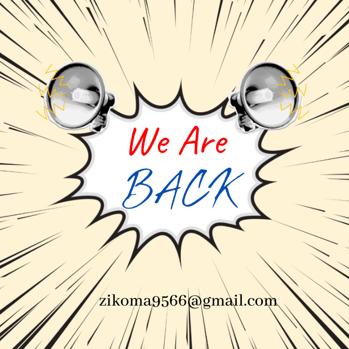 We are back Template | PosterMyWall