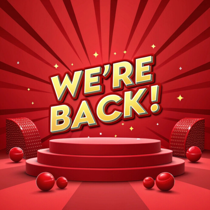 We are back post Template | PosterMyWall