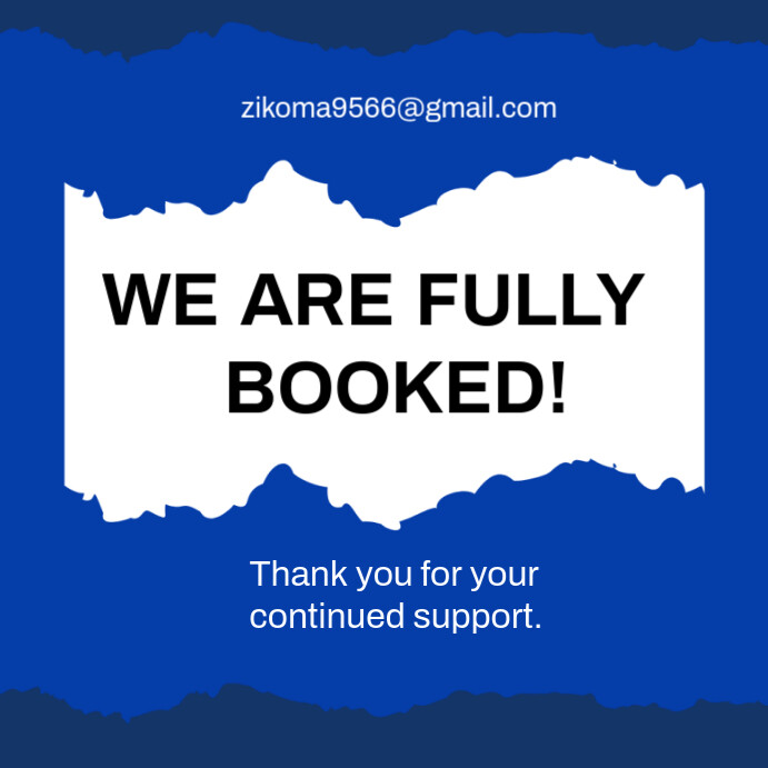 We are booked Template | PosterMyWall