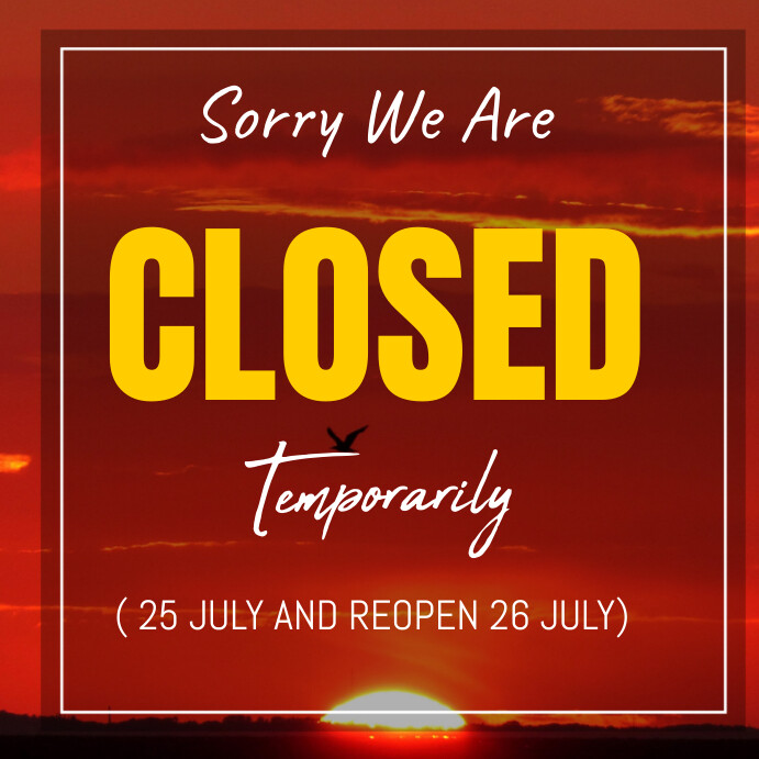 We are closed Template | PosterMyWall