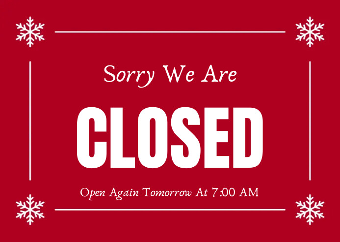 we are closed Template | PosterMyWall