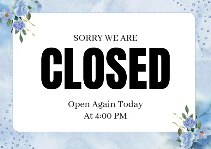 we are closed Template | PosterMyWall