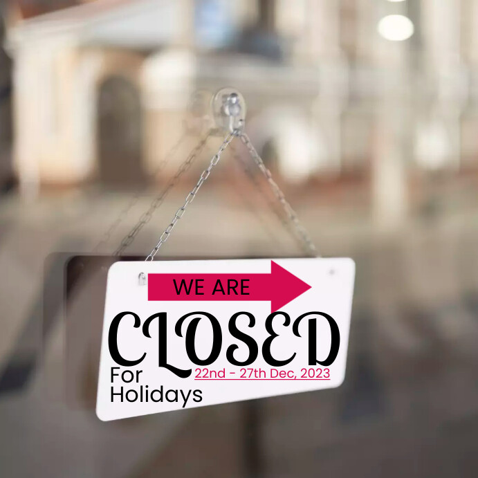 We are closed Template | PosterMyWall