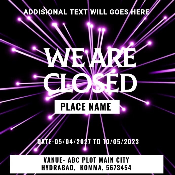 We are closed Template | PosterMyWall