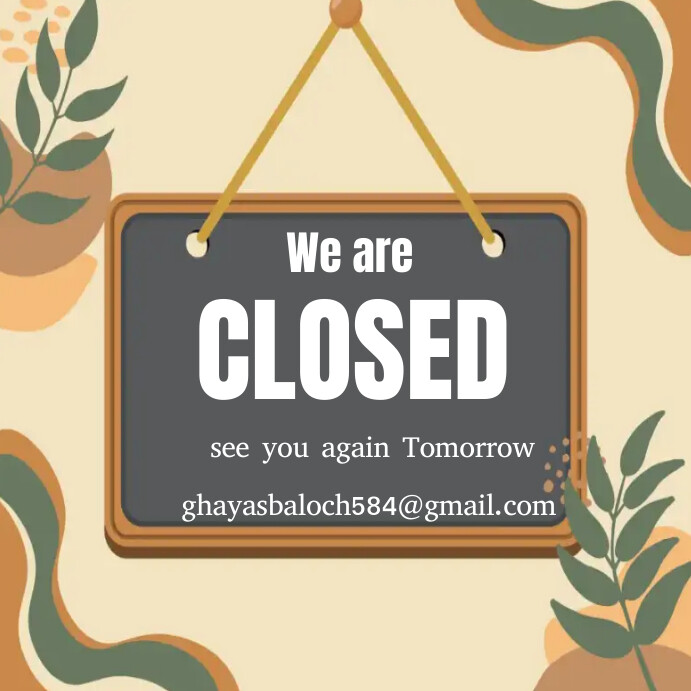 We are closed Template | PosterMyWall